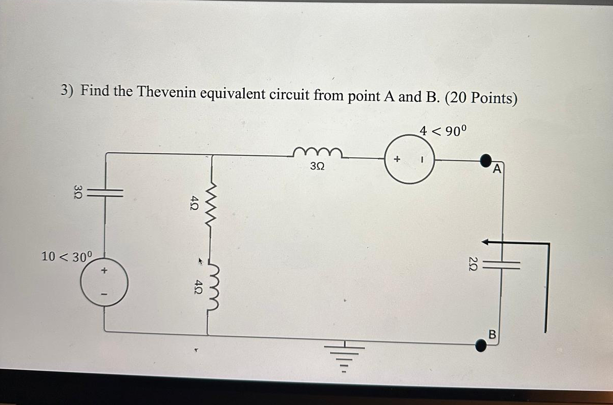 Solved Find the Thevenin equivalent circuit from point A and | Chegg.com