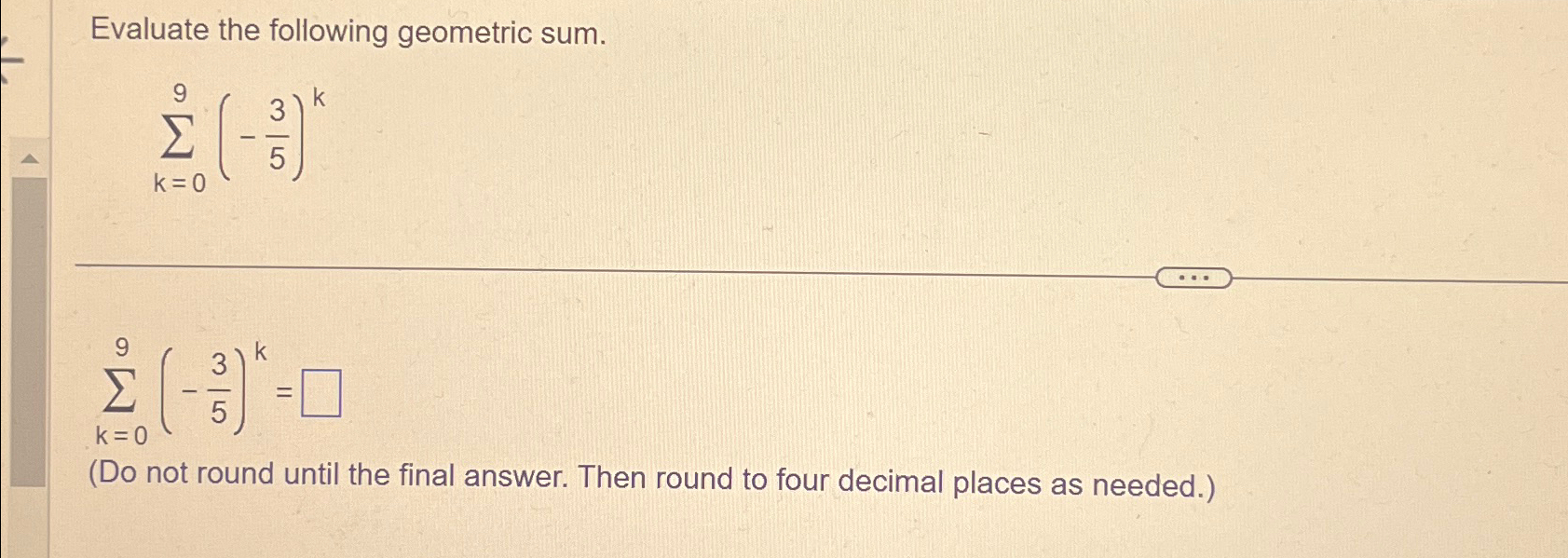 Solved Evaluate the following geometric | Chegg.com
