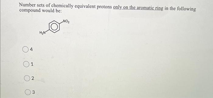 Solved Number sets of chemically equivalent protons only on | Chegg.com