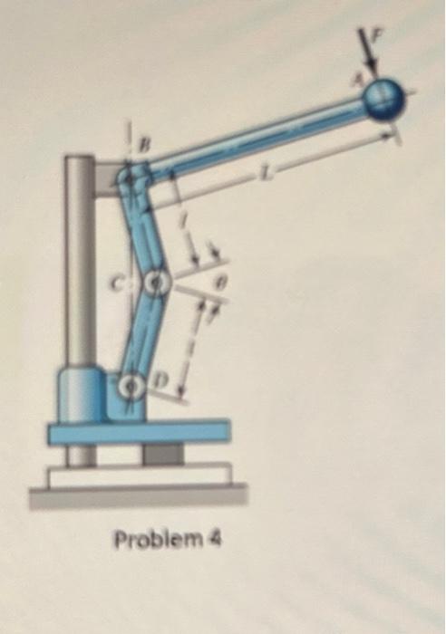 4. For the toggle press, the force in link CD will be | Chegg.com