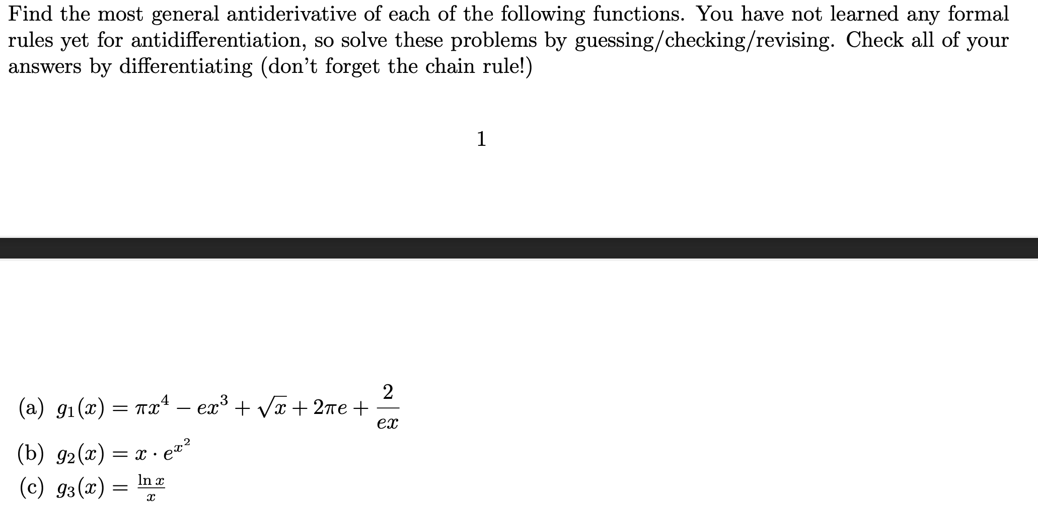 Solved Find the most general antiderivative of each of the | Chegg.com