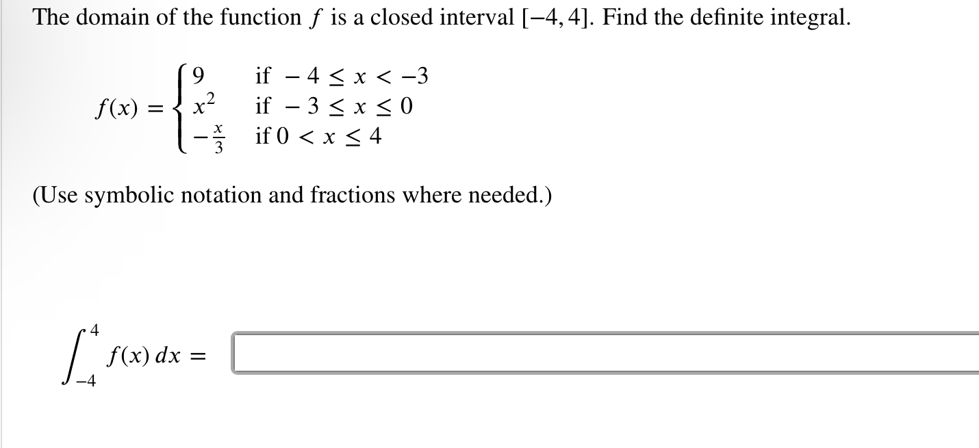 Solved The domain of the function f ﻿is a closed interval | Chegg.com