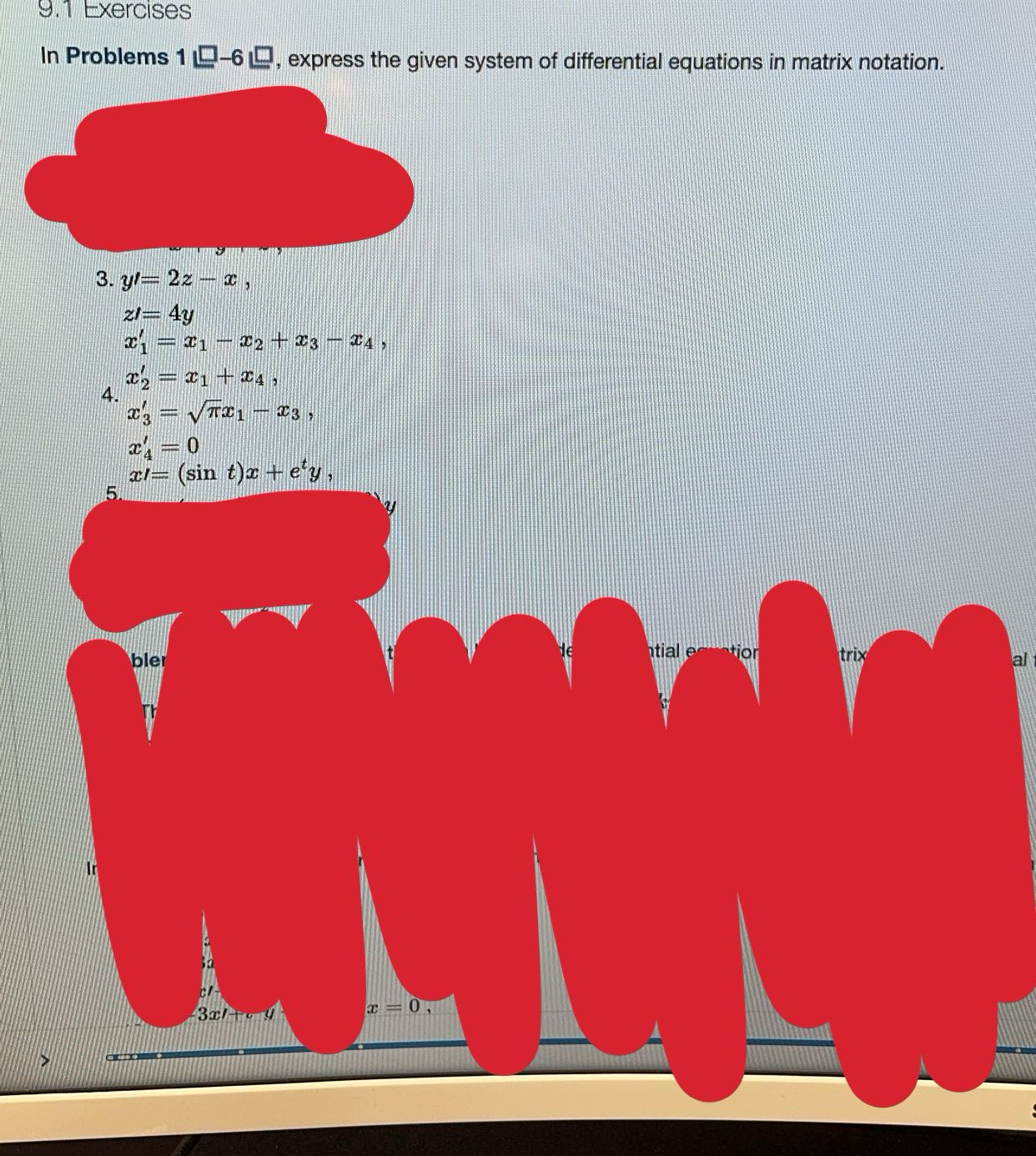 DO 3 ﻿AND 4 ﻿PLEASE 9.1 ﻿ExercisesIn Problems 1-6 , | Chegg.com
