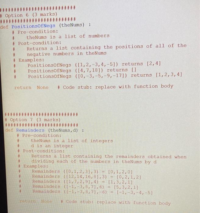 Solved Option 6 (3 marks) \#\#\#\#\#\#\#\# \# \#\#\#\#\#\# | Chegg.com