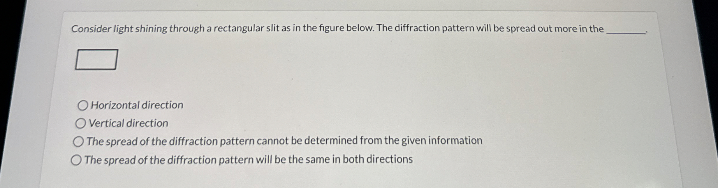 Solved Consider light shining through a rectangular slit as | Chegg.com