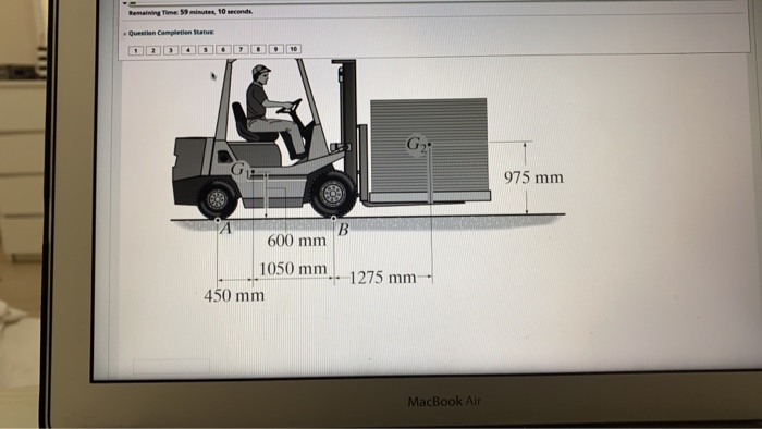 Solved Questions 16 The forklift travels forward with a | Chegg.com