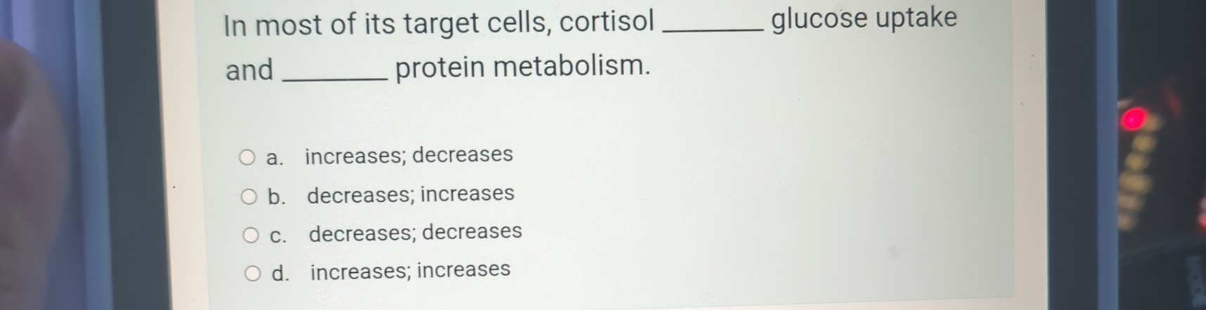 Solved In most of its target cells, cortisol glucose uptake | Chegg.com