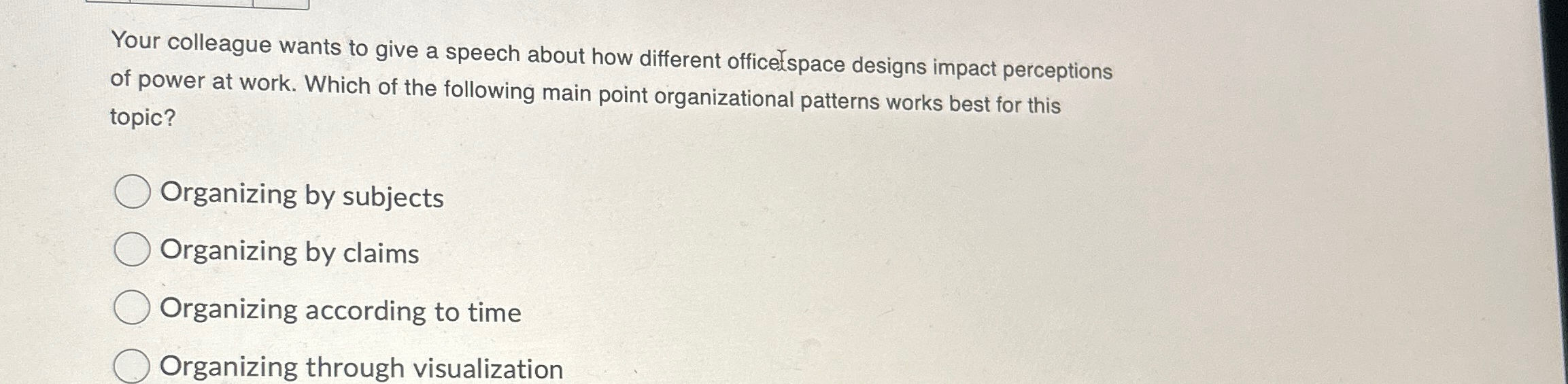 Solved Your colleague wants to give a speech about how | Chegg.com