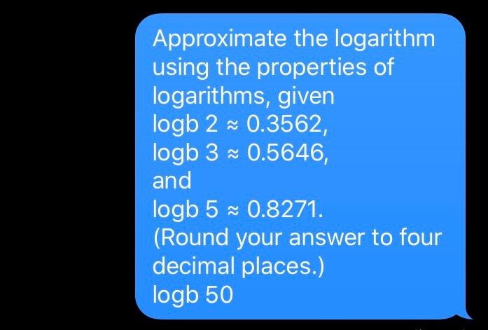 Solved Point DETAILS Approximate the logarithm using the | Chegg.com
