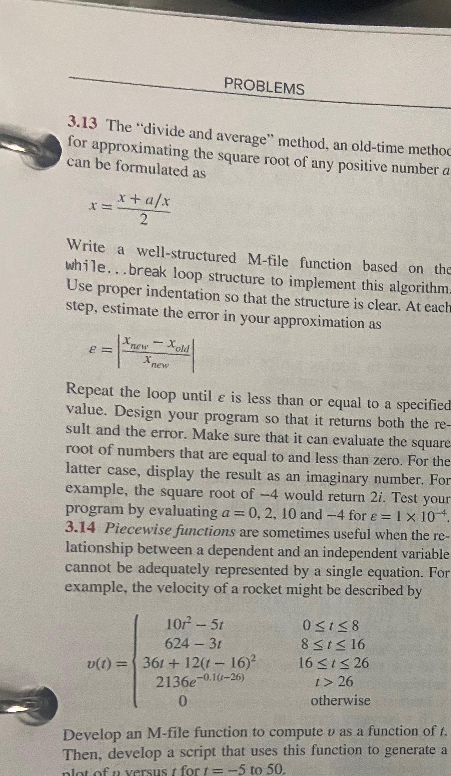 Solved PROBLEMS3.13 ﻿The "divide and average" method, an | Chegg.com