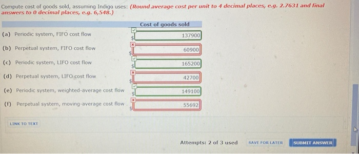 Solved Problem 8-6 (Part Level Submission) Indigo Company is | Chegg.com