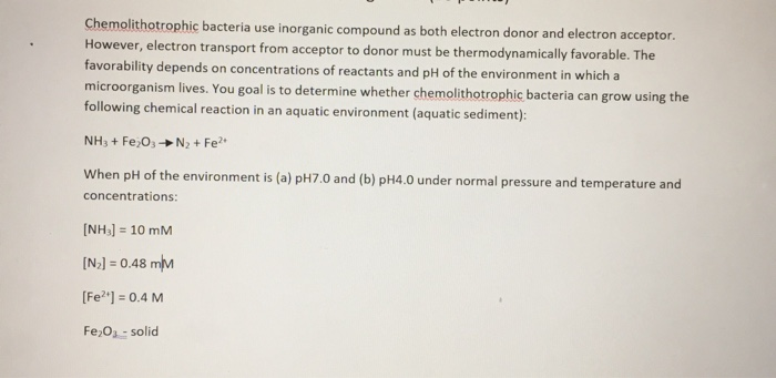 Solved Chemolithotrophic bacteria use inorganic compound as | Chegg.com