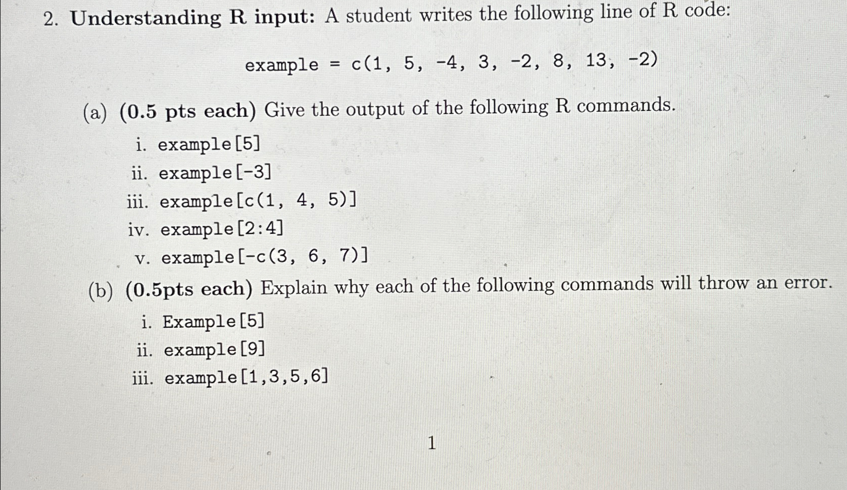 Solved Understanding R ﻿input: A student writes the | Chegg.com