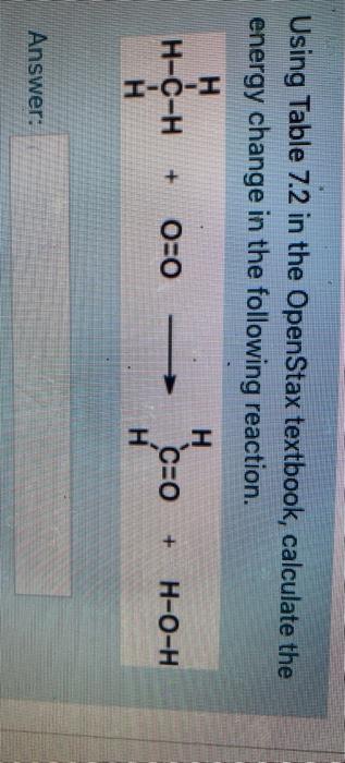 Solved Using Table 7.2 in the OpenStax textbook, calculate | Chegg.com