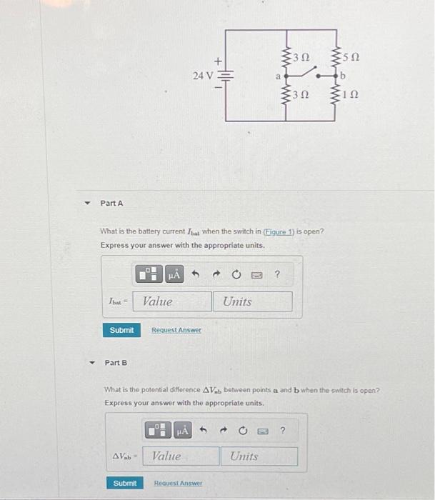 Solved What is the battery current Ibat when the switch in | Chegg.com