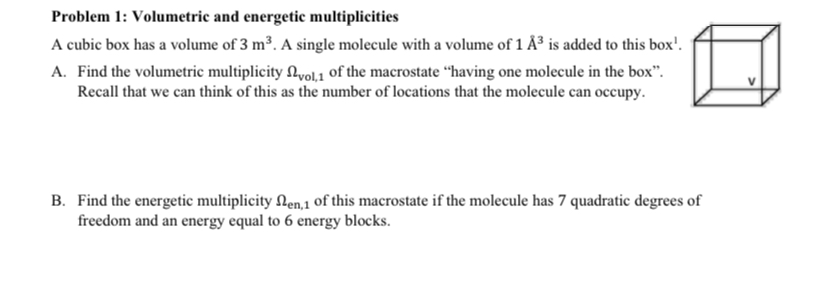 Solved Problem 1: Volumetric and energetic multiplicitiesA | Chegg.com