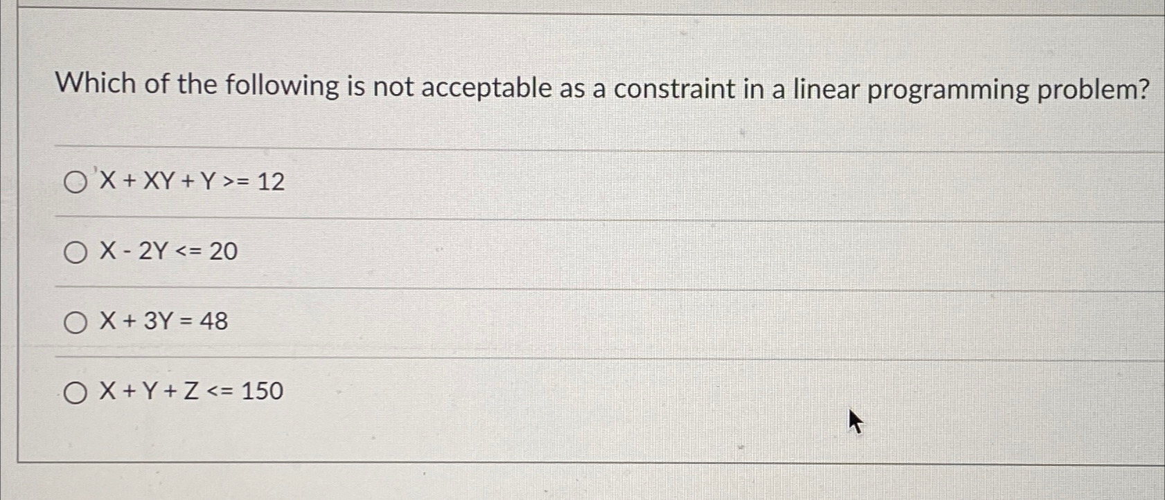 Solved Which of the following is not acceptable as a | Chegg.com