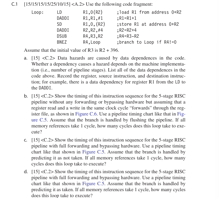 Solved C. \( 1 \quad[15 / 15 / 15 / 15 / 25 / 10 / 15]