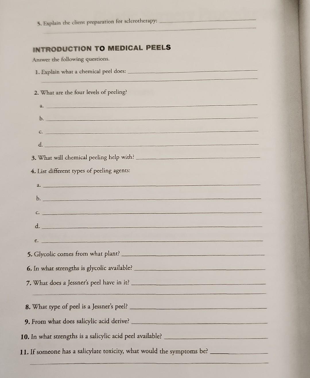 Solved 5. Explain the client preparation for sclerotherapy: | Chegg.com