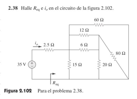 Solved 2.38 Find Req and Io in the circuit of Fig. 2.102. | Chegg.com
