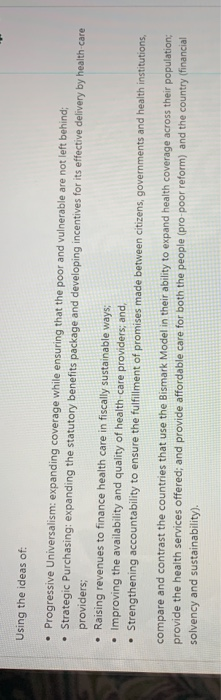 Solved Using the ideas of: • Progressive Universalism: | Chegg.com