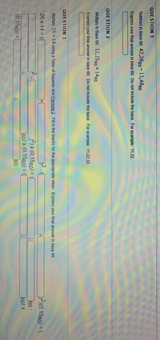 Solved babylonian multiplication table of square. try to | Chegg.com
