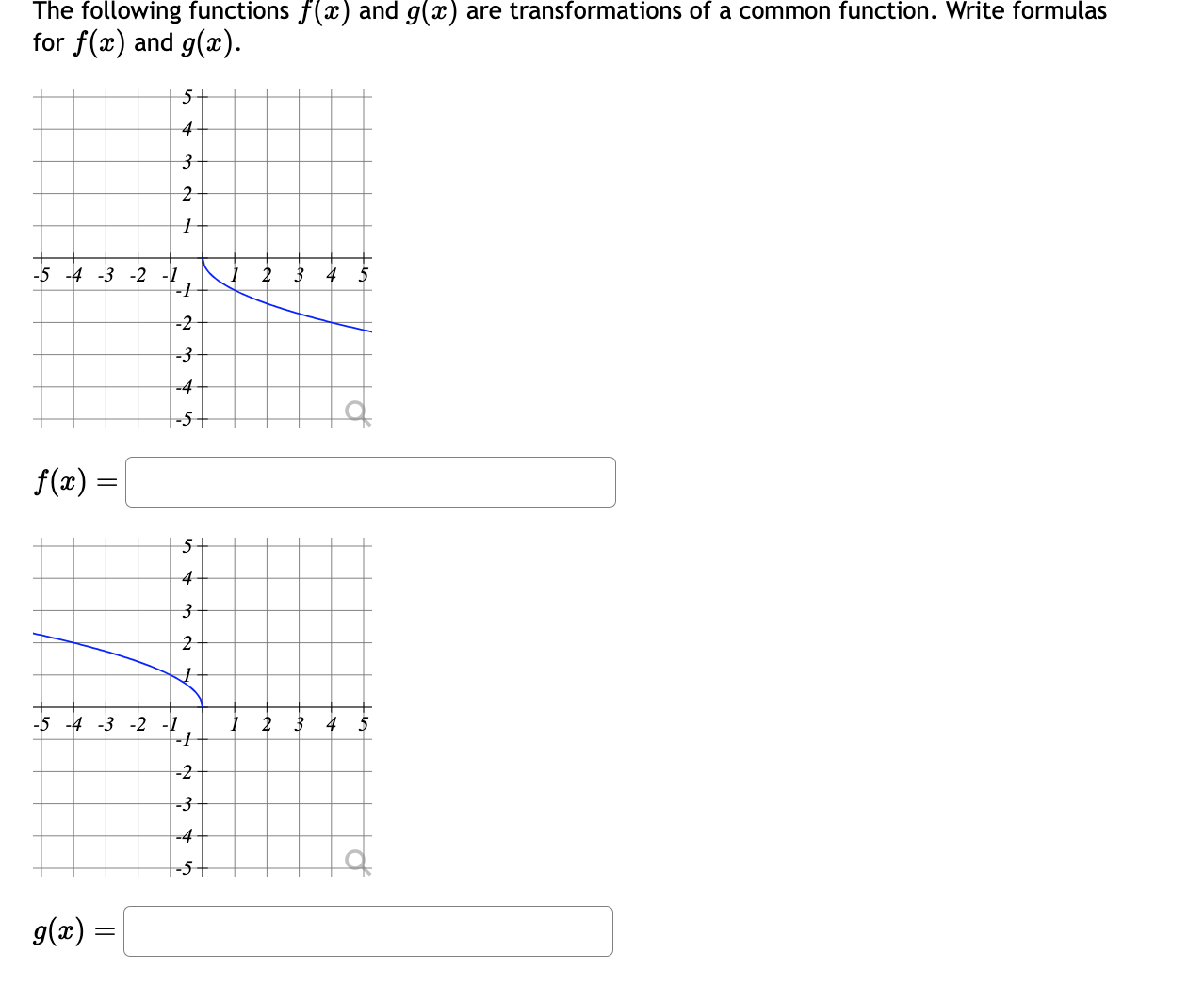 Solved The following functions f(x) ﻿and g(x) ﻿are | Chegg.com