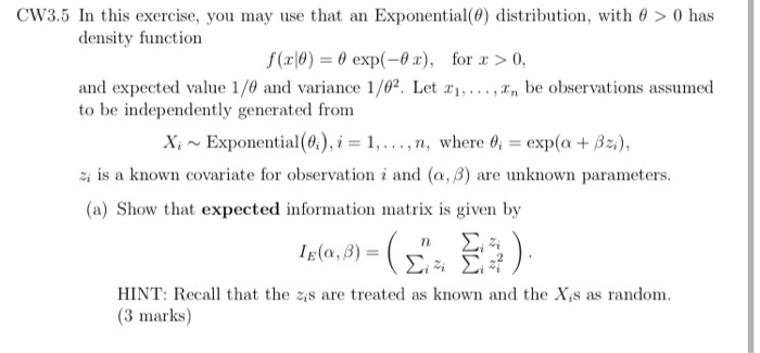 Solved CW3.5 In this exercise, you may use that an | Chegg.com