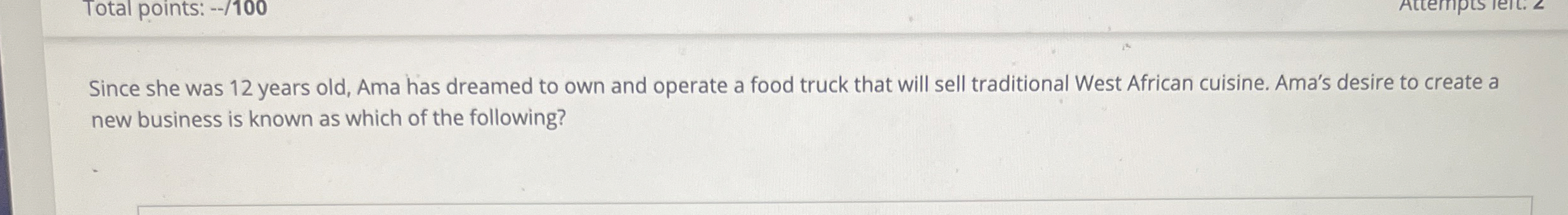 Solved Total points: --/100Since she was 12 ﻿years old, Ama | Chegg.com