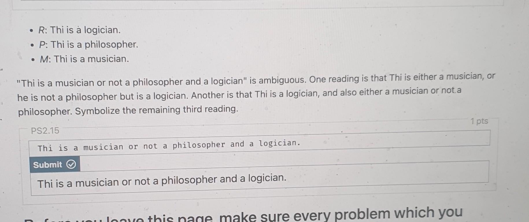 To enter logical symbols on the keyboard, use: not¬ | Chegg.com