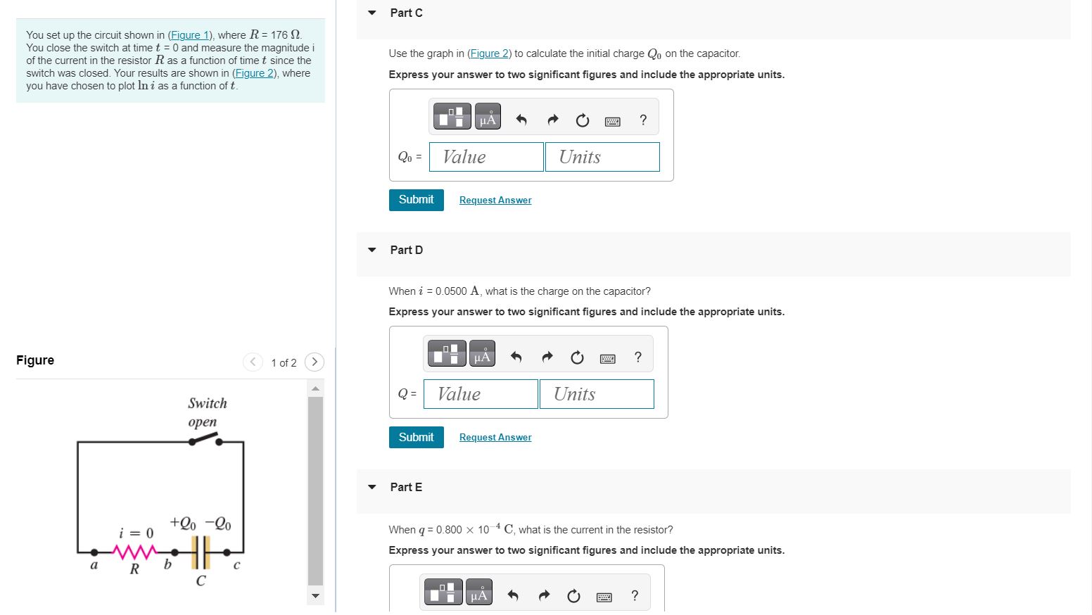 You set up the circuit shown in (Figure 1), ﻿where | Chegg.com