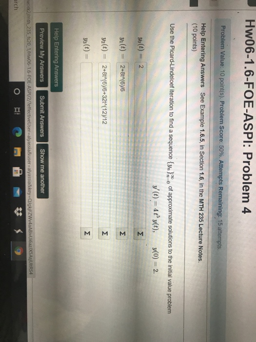 Hw06-1.6-FOE-ASPI: Problem 4 Problem Value: 10 | Chegg.com