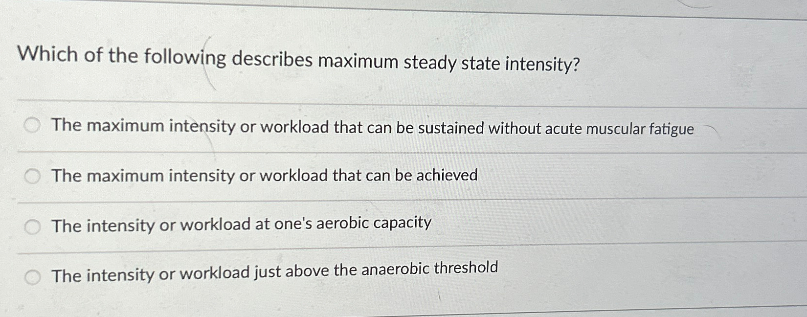 Solved Which of the following describes maximum steady state | Chegg.com