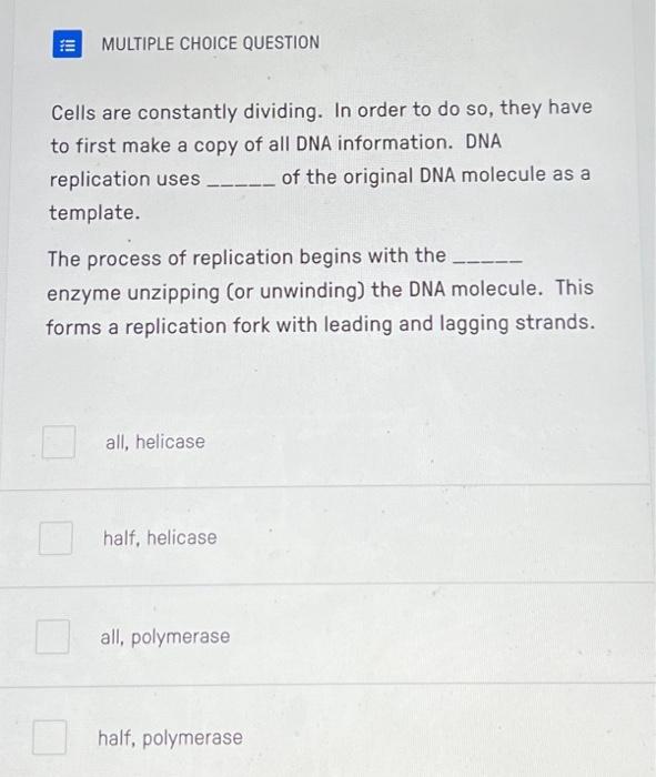 Solved MULTIPLE CHOICE QUESTION Cells are constantly | Chegg.com