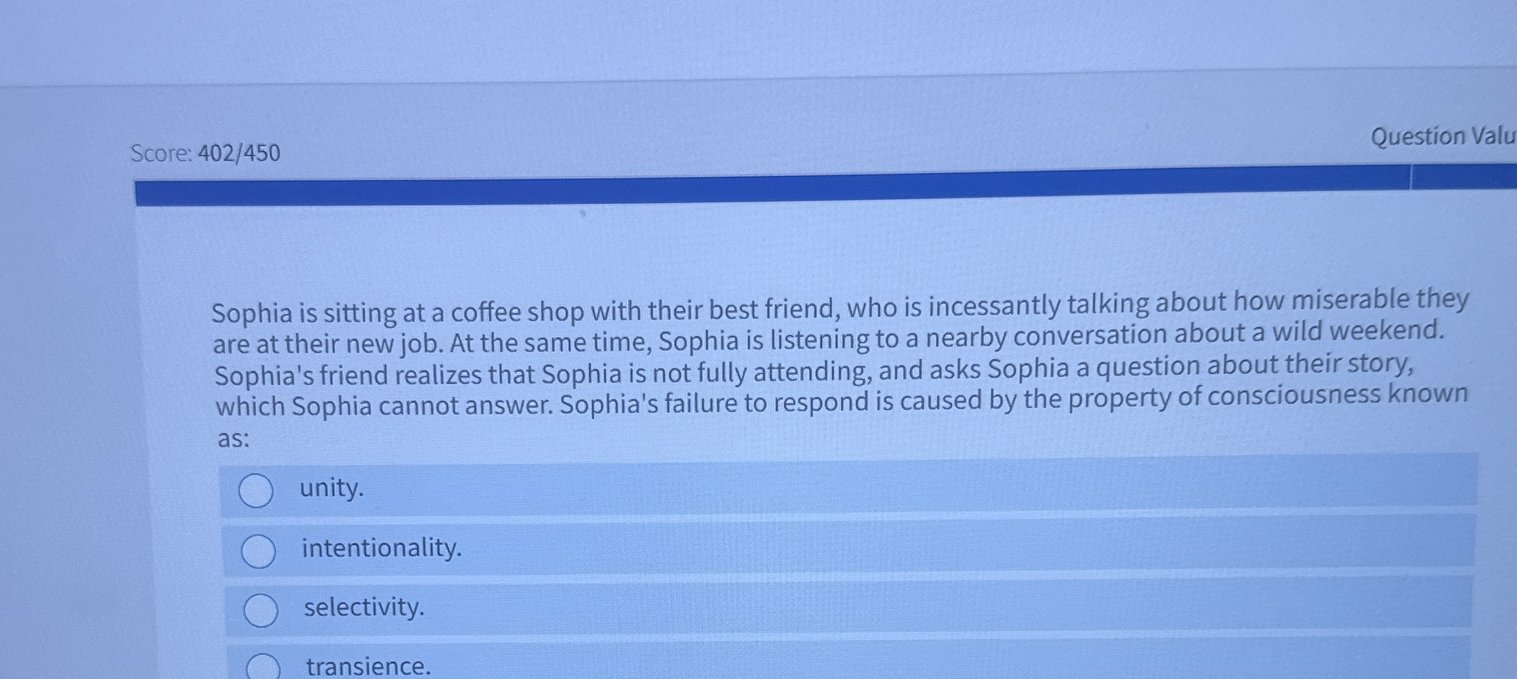 Solved Sophia is sitting at a coffee shop with their best | Chegg.com