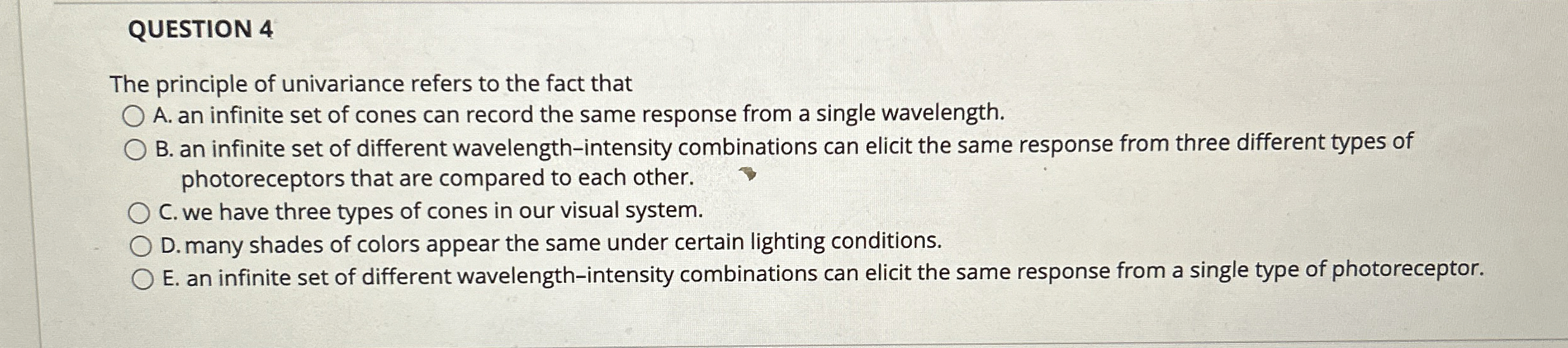 Solved QUESTION 4The principle of univariance refers to the | Chegg.com