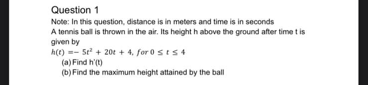 Solved Question 1Note: In this question, distance is in | Chegg.com Solved Question 1Note: In this question, distance is in | Chegg.com
