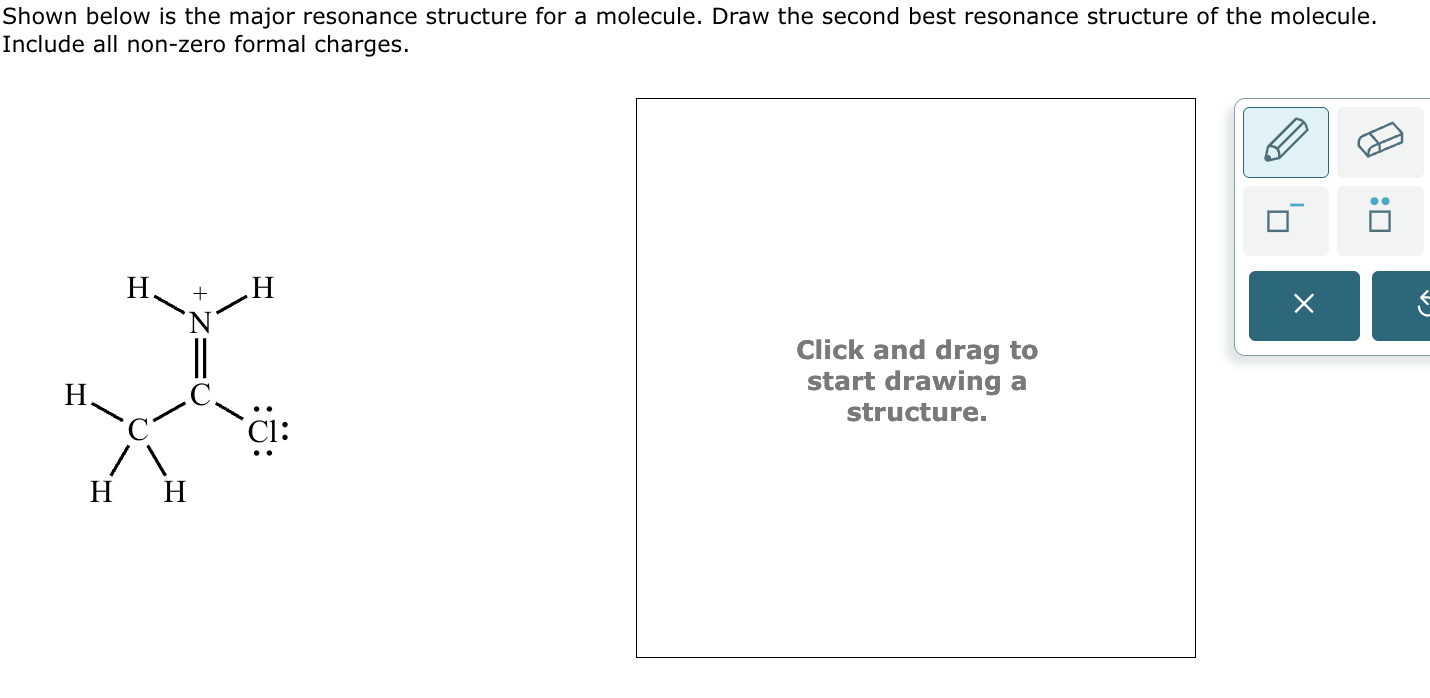 Solved Shown below is ﻿the major resonance structure for a | Chegg.com