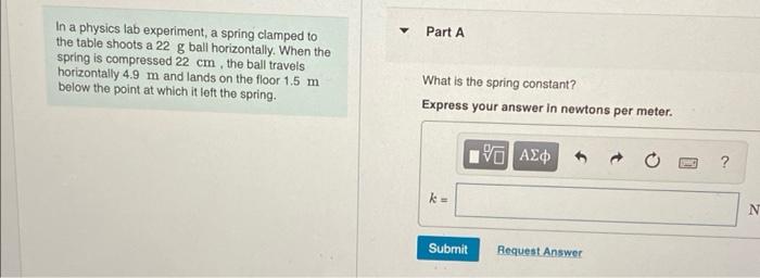 Solved In a physics lab experiment, a spring clamped to the | Chegg.com
