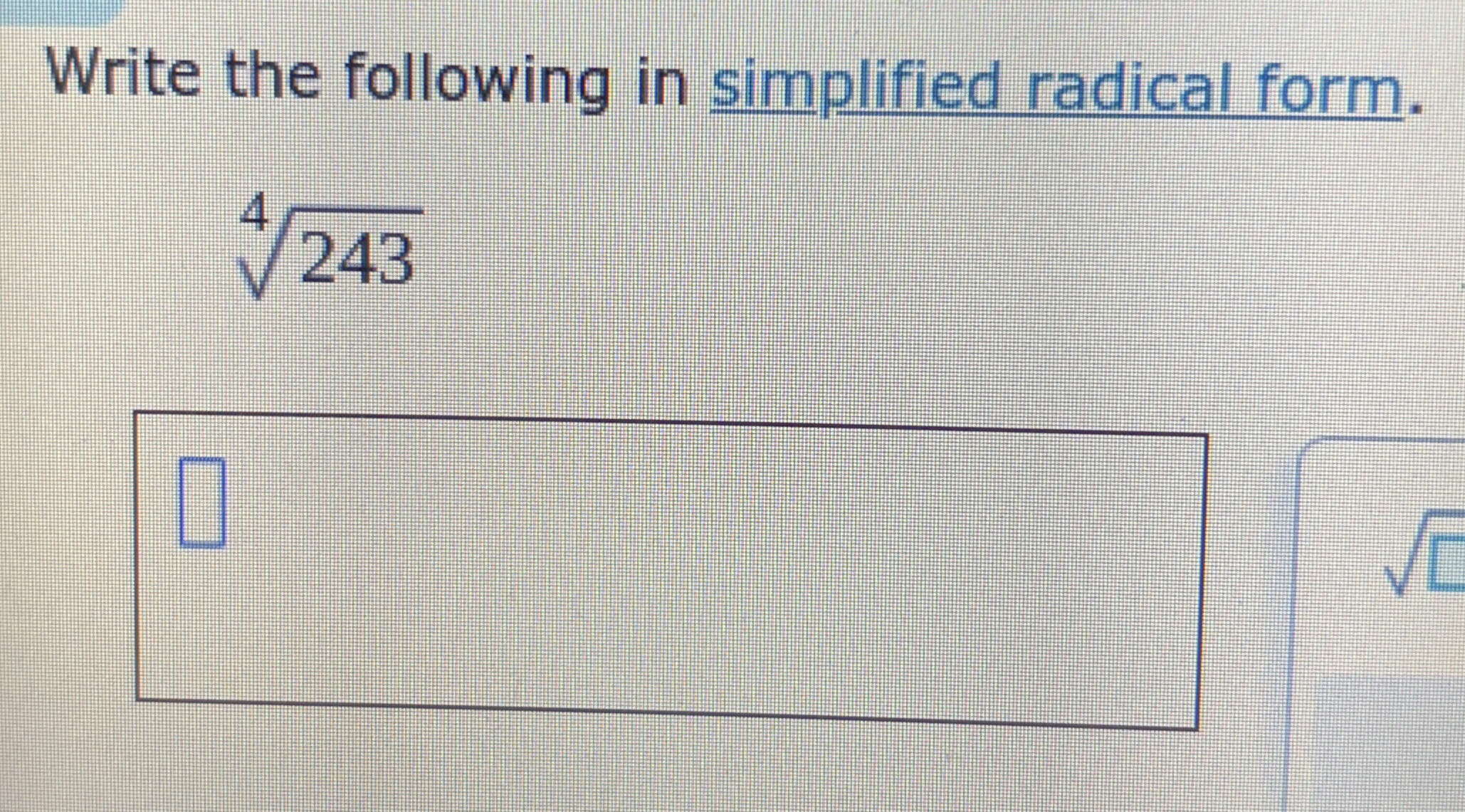Solved Steps for Write the following in simplified radical | Chegg.com
