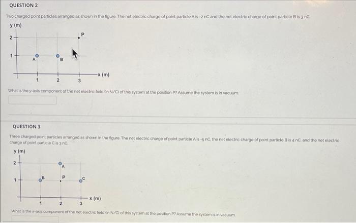 Solved QUESTION 2 Two charged point particles arranged as | Chegg.com
