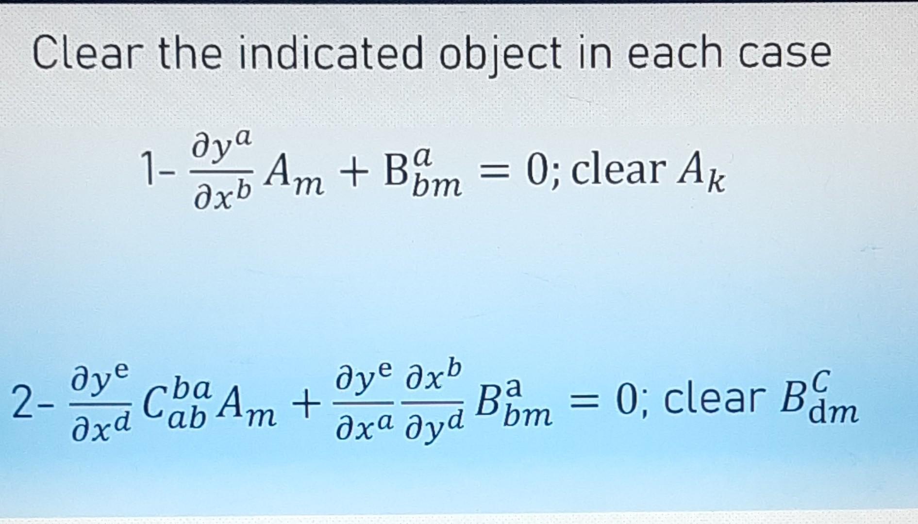 Solved Clear the indicated object in each case | Chegg.com