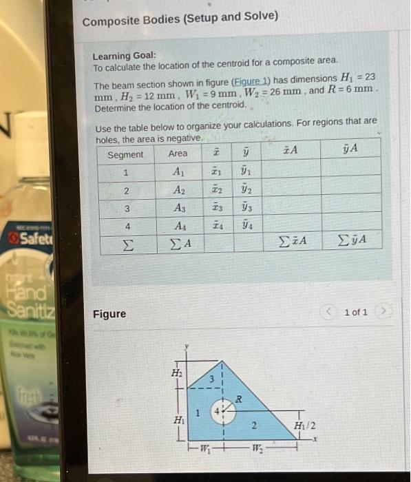 Solved 6101 9% dw ra shi Composite Bodies (Setup and Solve) | Chegg.com