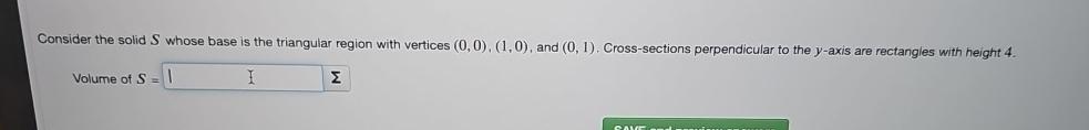 Solved Consider the solid S ﻿whose base is the triangular | Chegg.com