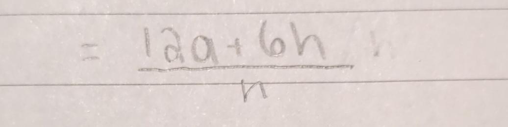 Solved =12a+6hh | Chegg.com