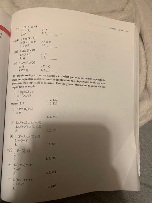 Solved CHAPTER NATURAL DEDUCTION EXERCISES 8B of each | Chegg.com