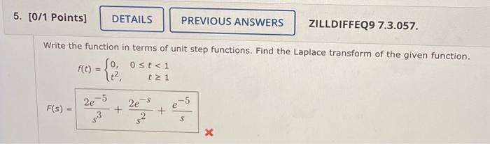Solved Write the function in terms of unit step functions. | Chegg.com