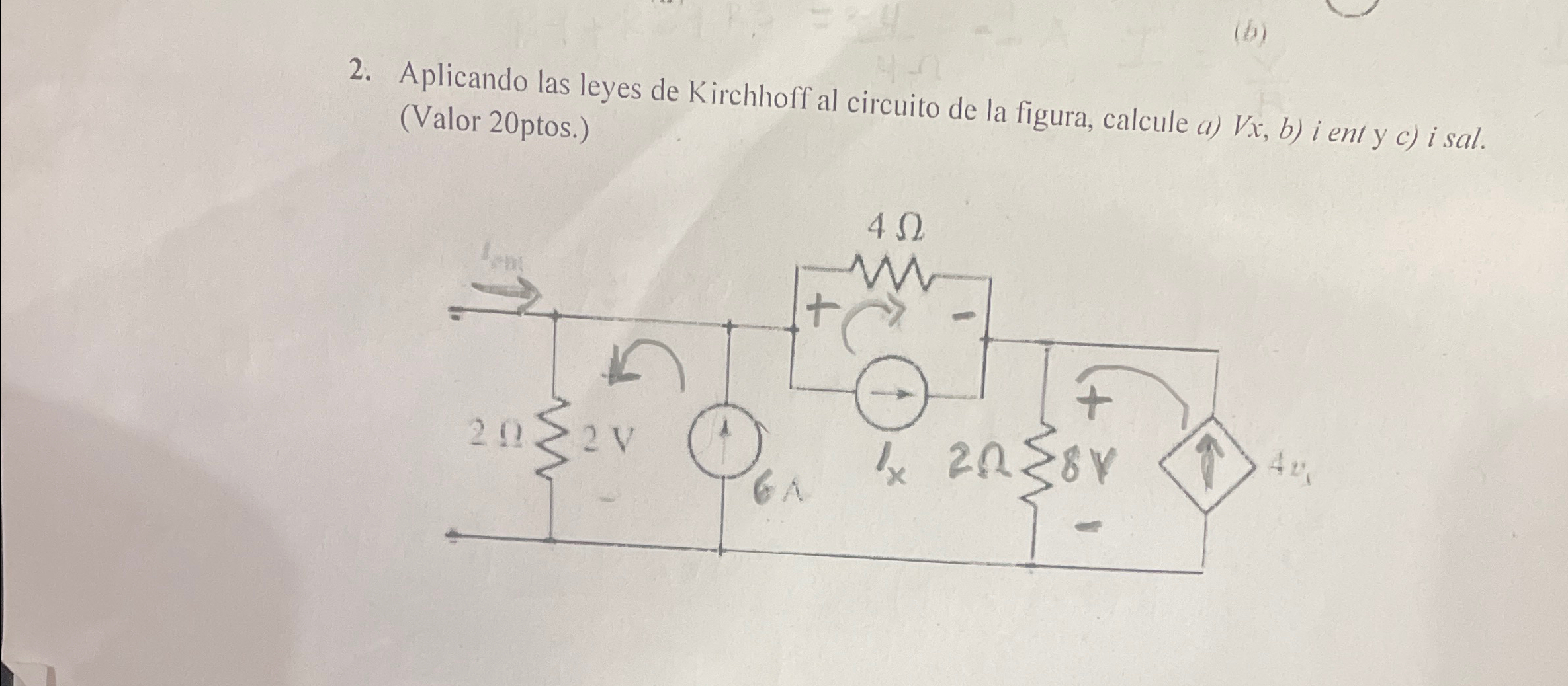 Solved Aplicando las leyes de Kirchhoff al circuito de la | Chegg.com