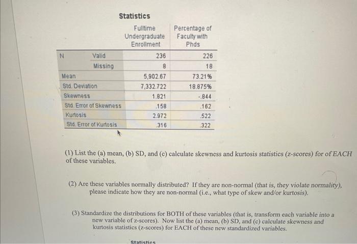 Solved 3. Standardize the distributions for both of these | Chegg.com
