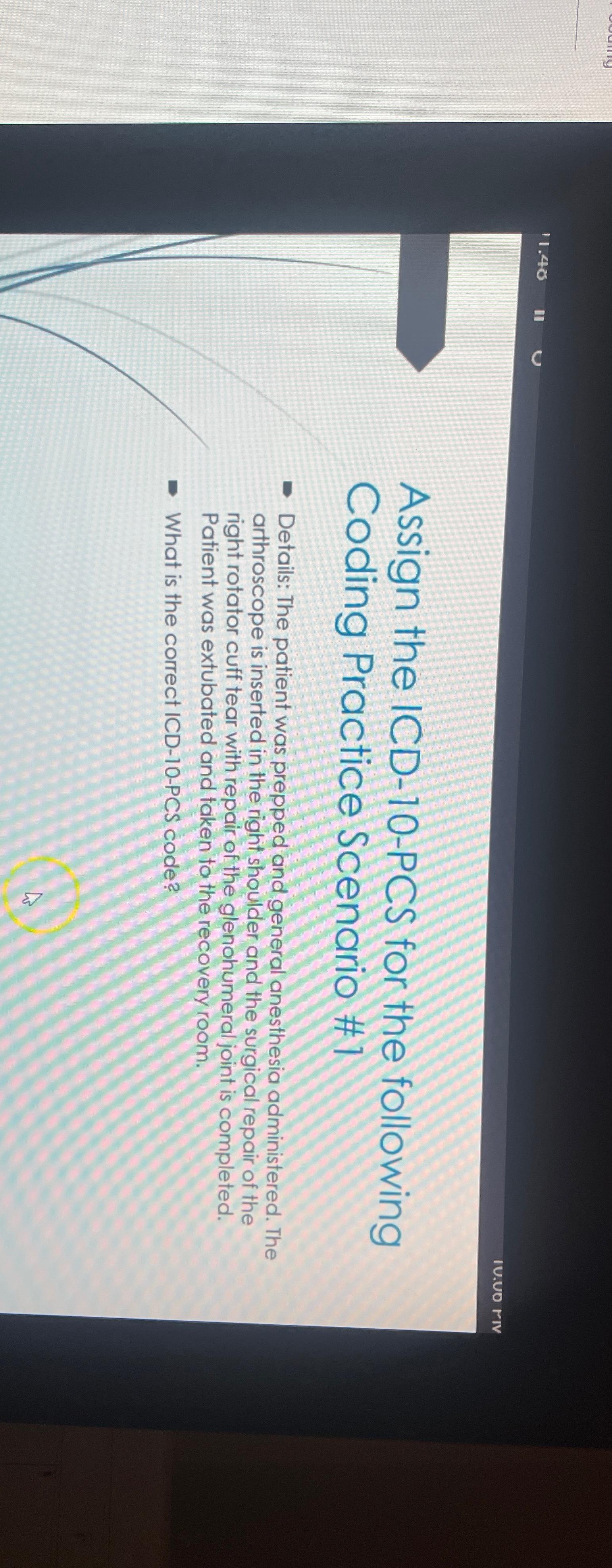 Solved Assign the ICD-10-PCS for the following Coding | Chegg.com